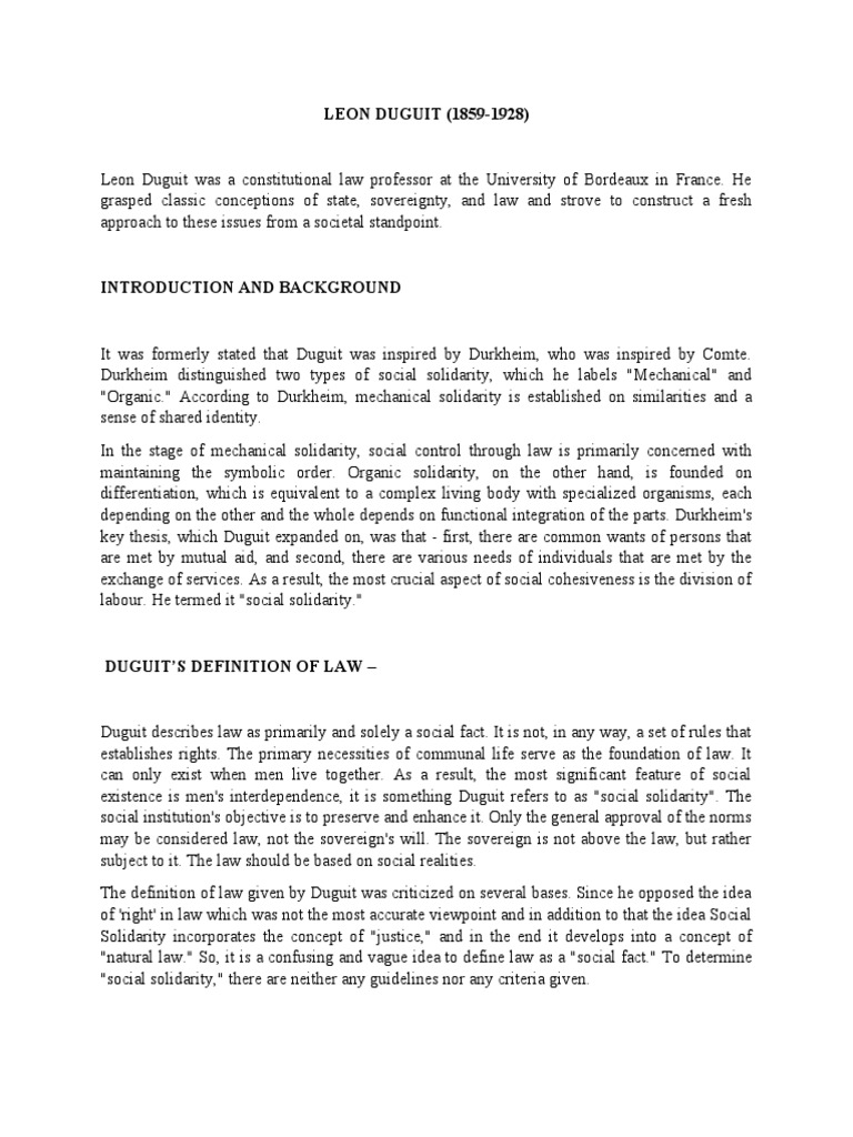 Leon Duguit | PDF