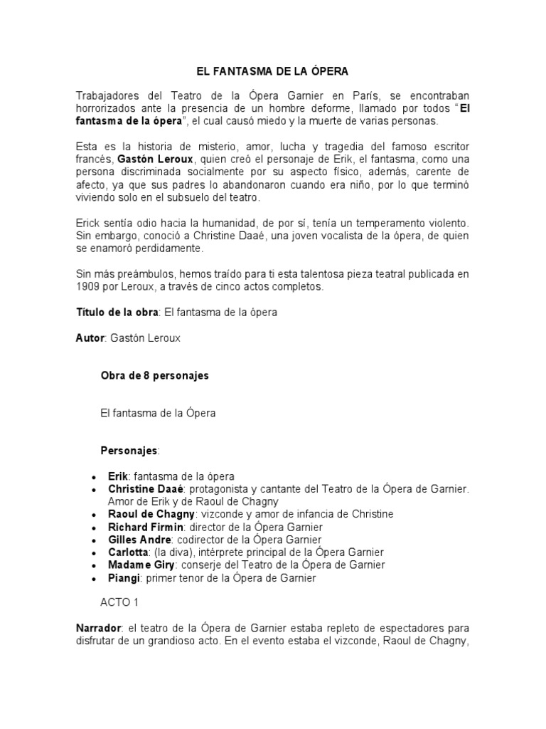 El Fantasma de La Ópera | PDF
