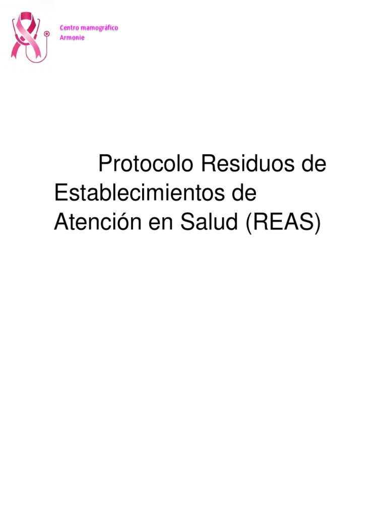 Protocolo Reas | PDF | Residuos | Vertedero