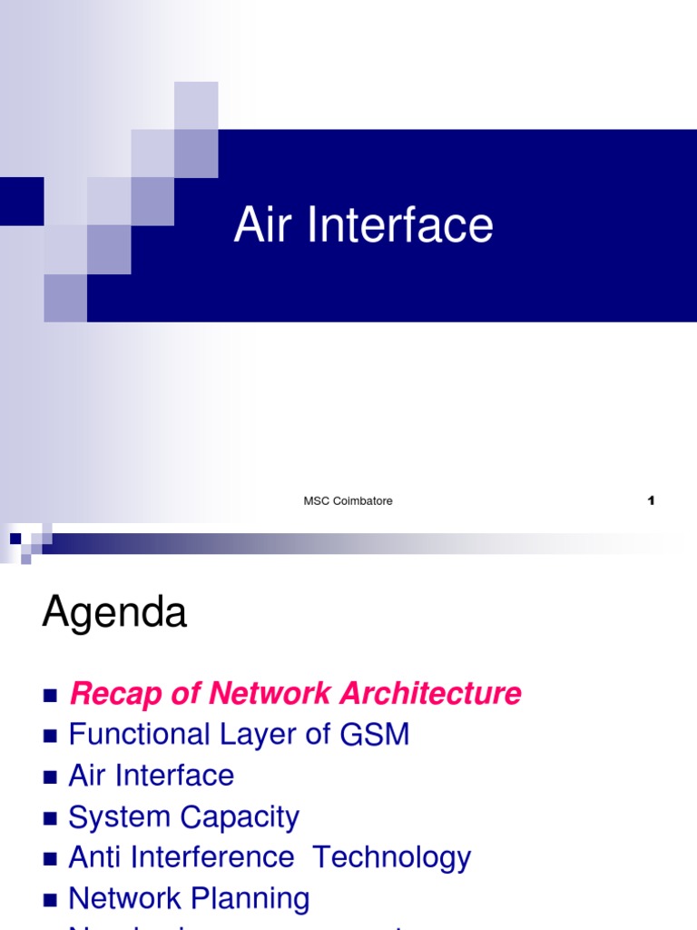GSM Air Interface Overview in Coimbatore | PDF | Communication ...