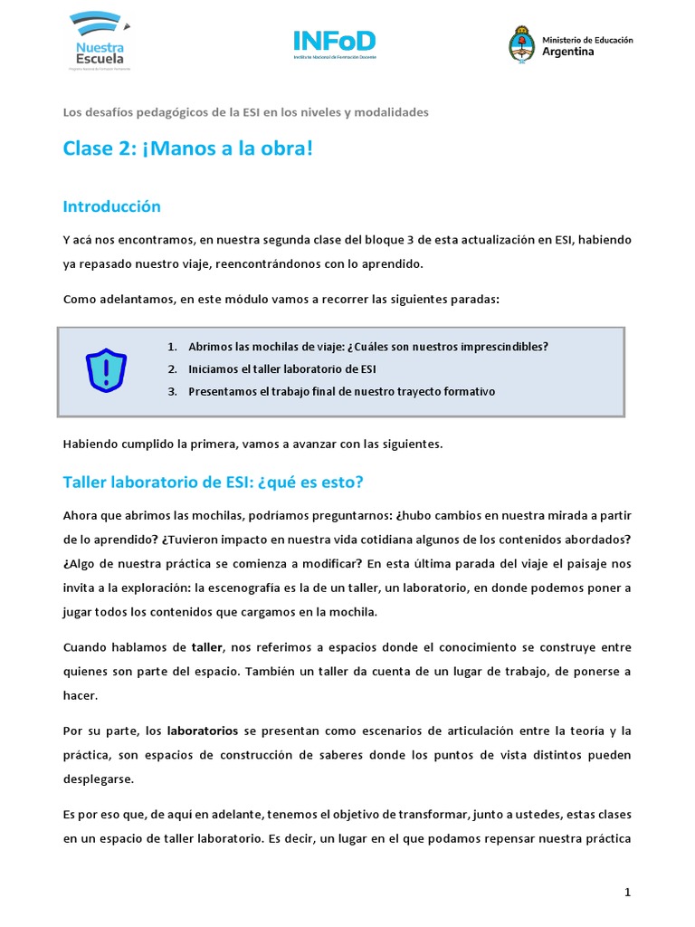 Postitulo ESI Clase2 Modulo6 | PDF | Maestros | Invalidez