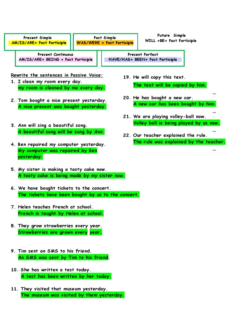 Passive Voice 1 | Download Free PDF | Linguistics