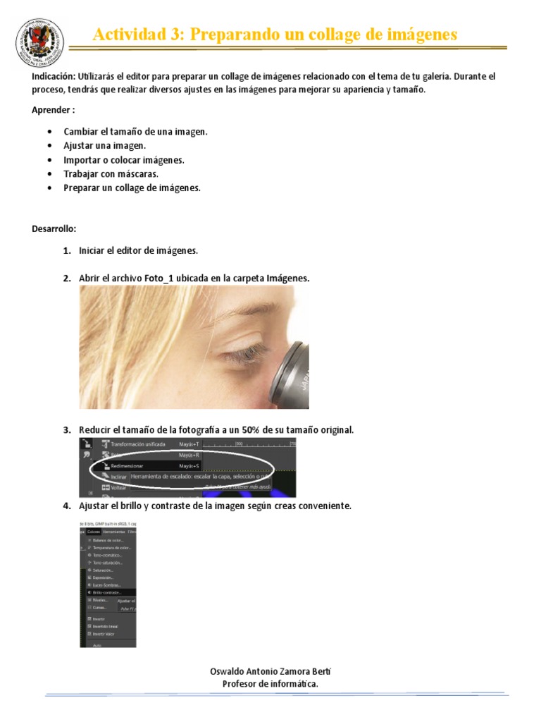 Actividad 3 Preparando Un Collage de Imagenes | PDF | Imagen | Imagen