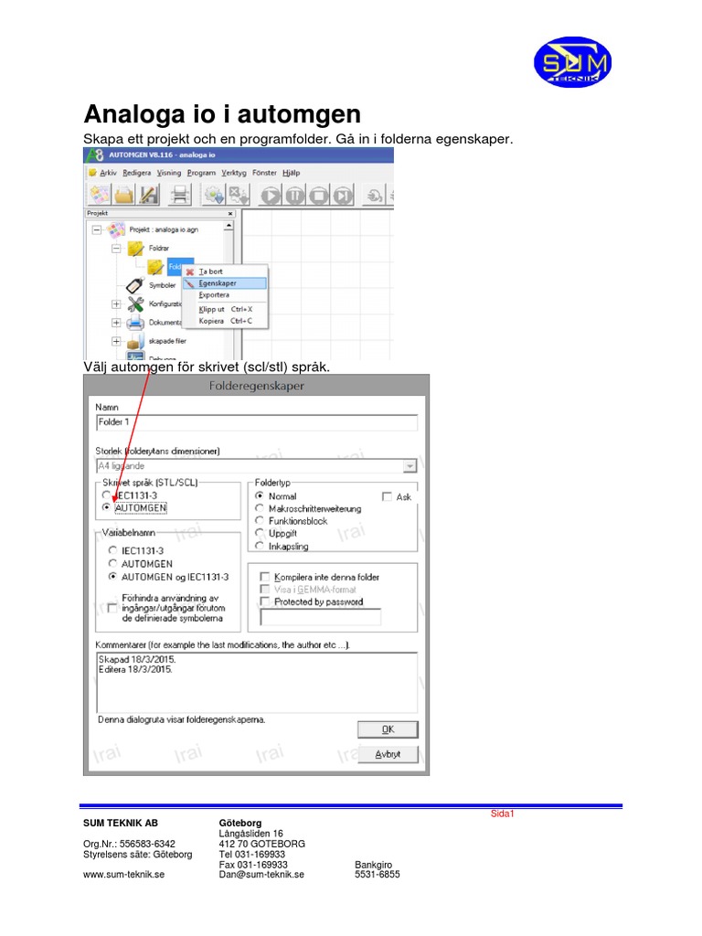 Analoga Io I Automgen | PDF