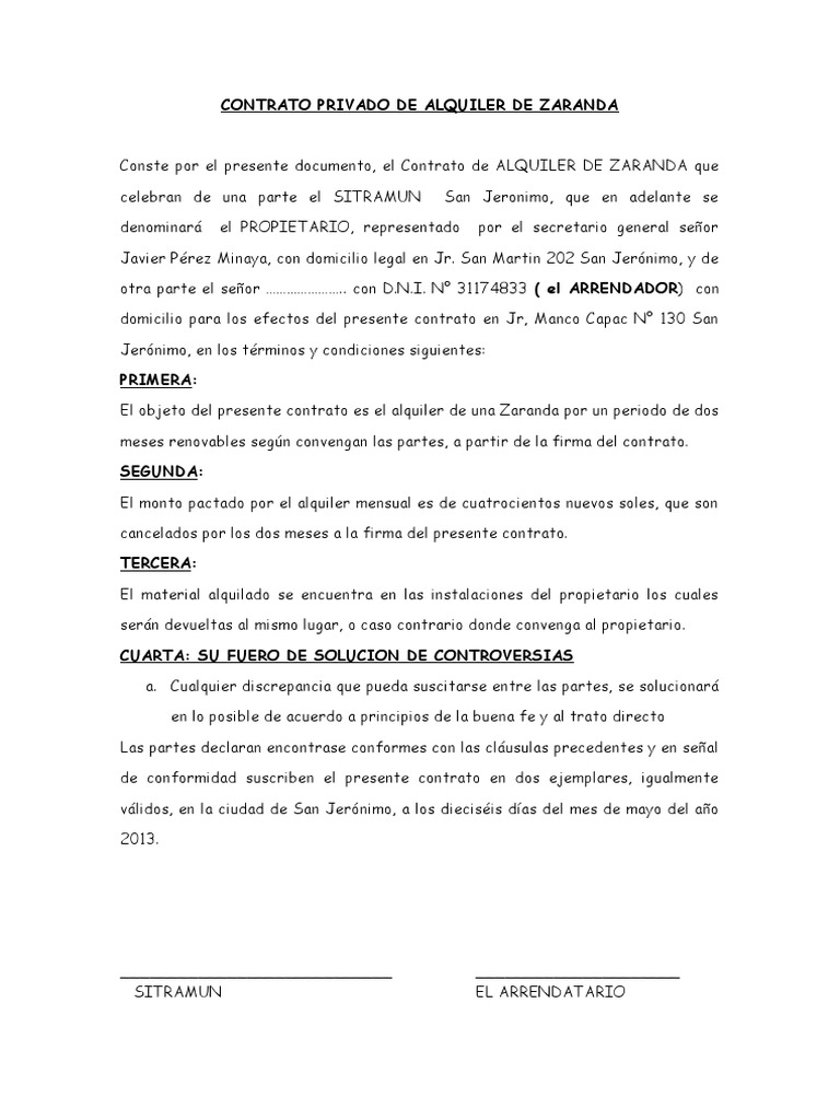 Modelo Contrato | PDF