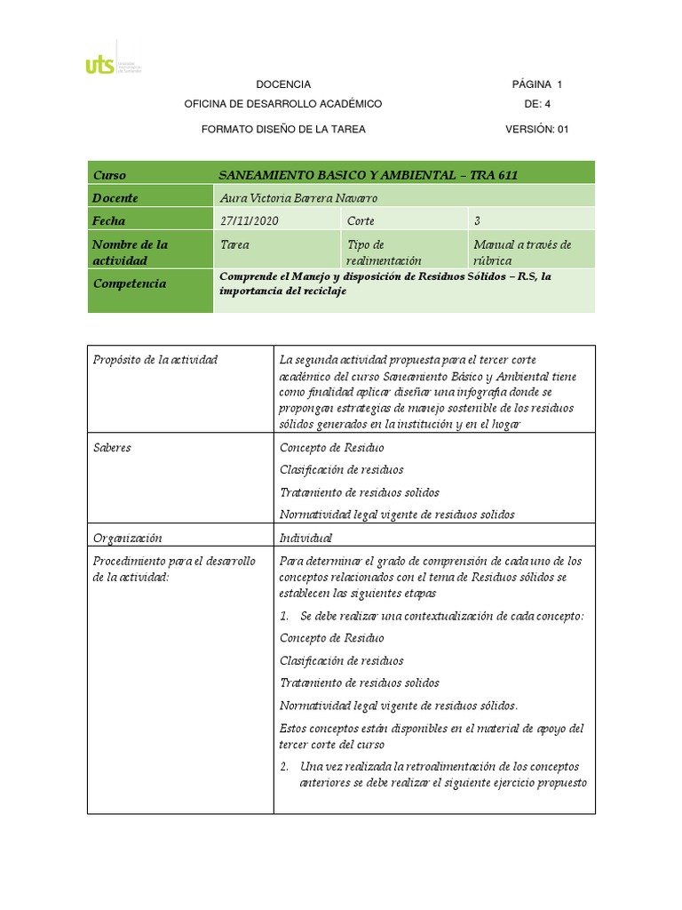 Formato de Diseño de Tarea | PDF