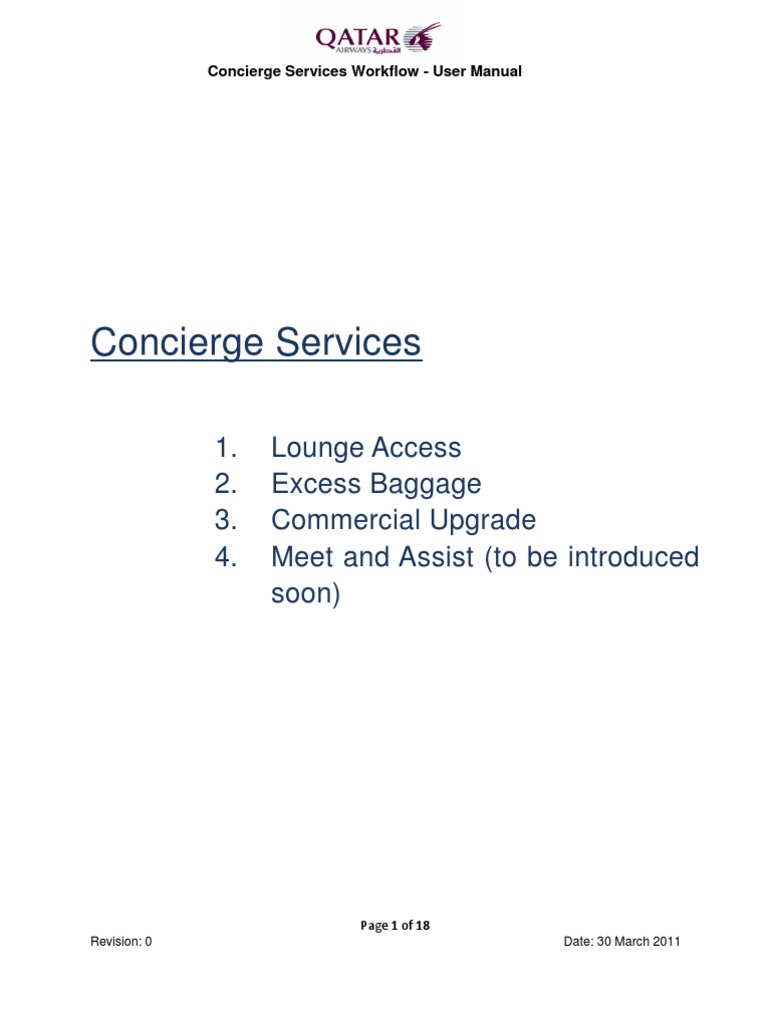 Concierge Services User Manual | PDF | Software | Computing