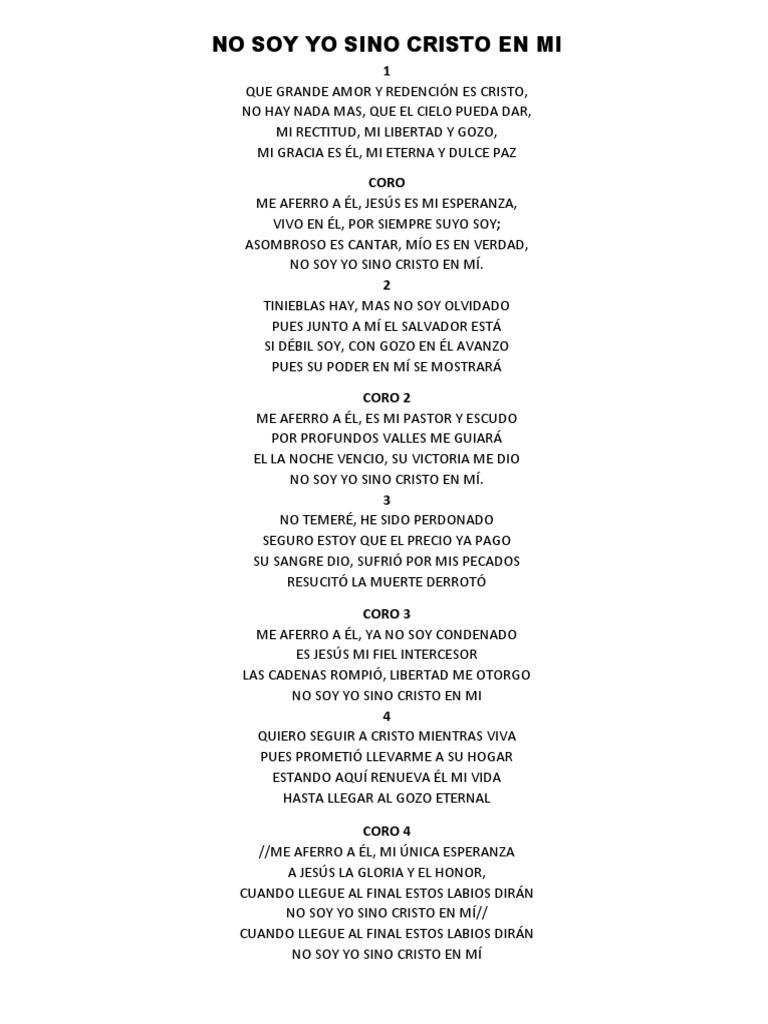 NO SOY YO SINO CRISTO EN MI | PDF