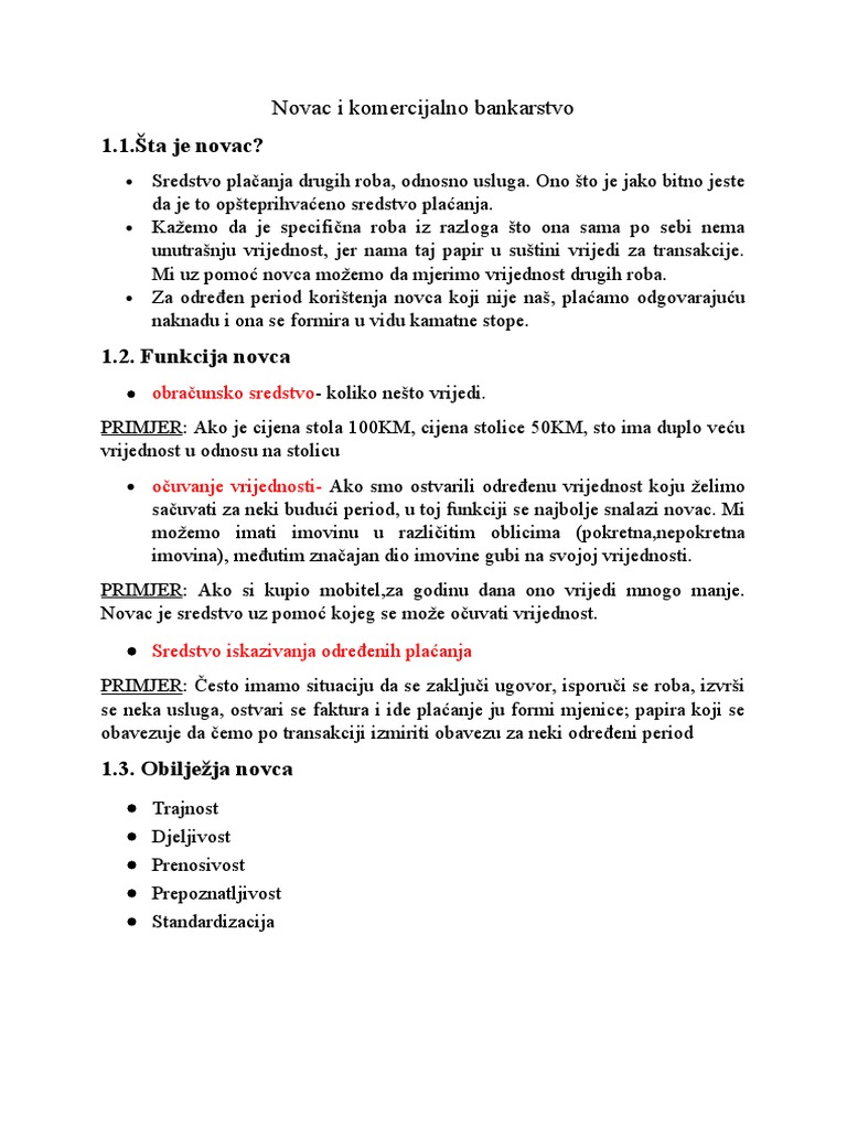 Komercijalno Bankarstvo | PDF