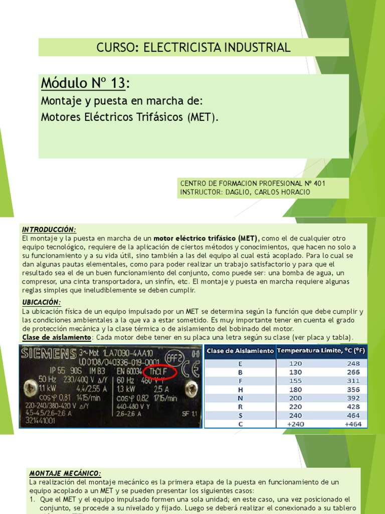 Electricidad Industrial Modulo 13 | PDF