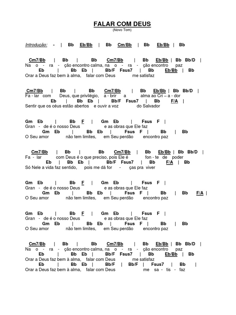 Falar Com Deus - Cifra | PDF