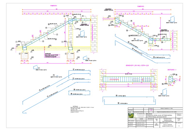 R01-06.Interventii Structurale-05. Detalii Armare Rampe Scara | PDF