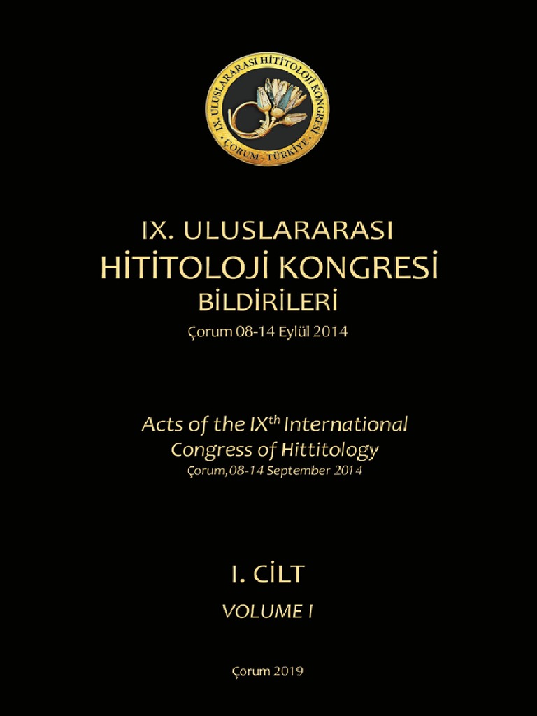IX. Uluslararası Hititoloji Kongresi Bildiri Kitabı | PDF | Linguistics | Bronze Age