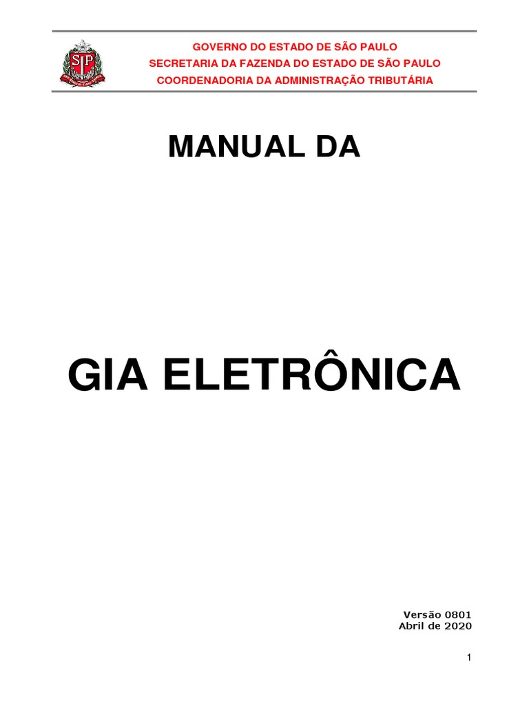 Manual Gia v0801 | PDF | Tecnologia e Engenharia