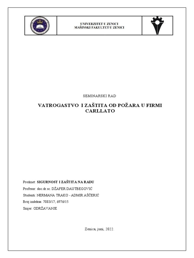 Zastita Od Pozara | PDF