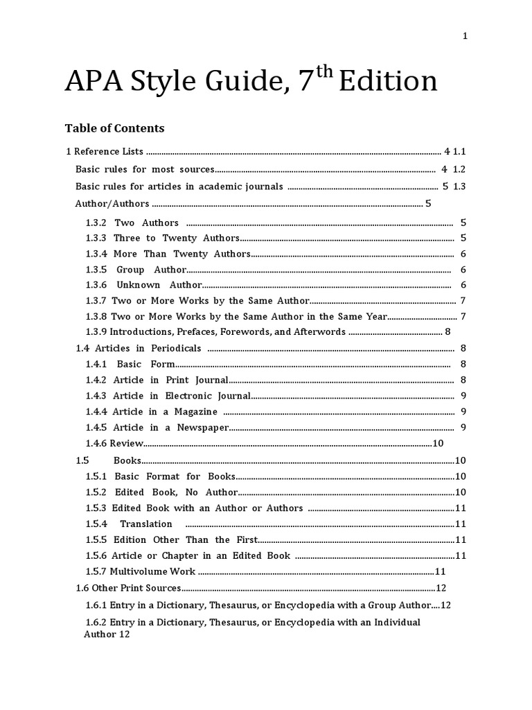 APA 7 Style Guide - March 3 21 | PDF | Thesis | Apa Style