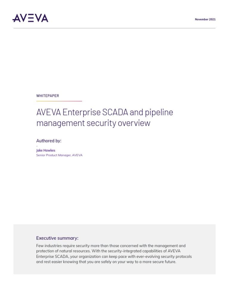 API-1164 Compliance - WhitePaper - AVEVA - Enterprise - SCADA - and - Pipeline - Management ...