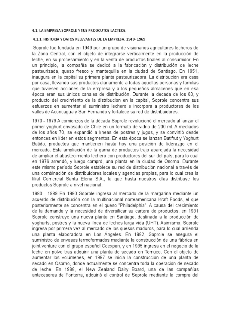 Soprole Ayuda | PDF | Leche | Productos lácteos