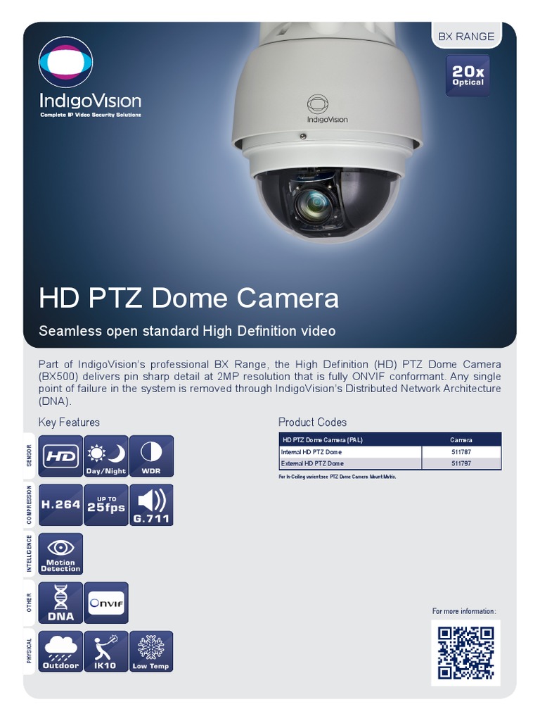 BX Range - HD PTZ Dome Camera - Datasheet A4 | PDF | Camera | High ...