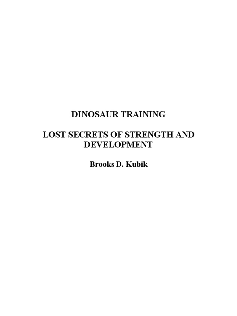 Dinosaur Training | PDF | Weight Training | Physical Exercise
