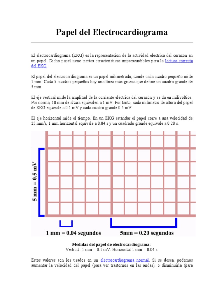 Papel del Electrocardiograma | PDF
