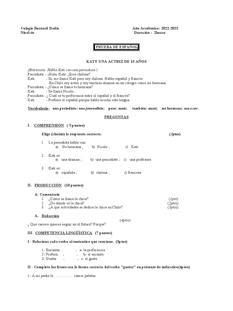 Devoir 4e (3e Trimestre) | PDF