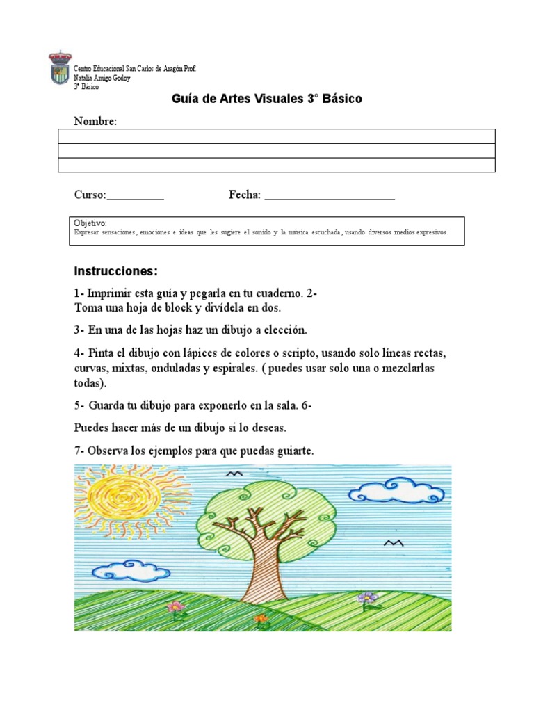 3° Básico Artes Visuales Guía #1 | PDF