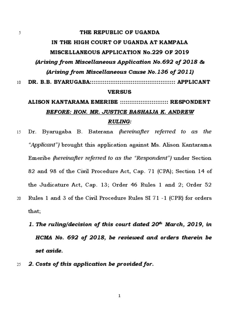 Byarugaba V Kantarama | PDF