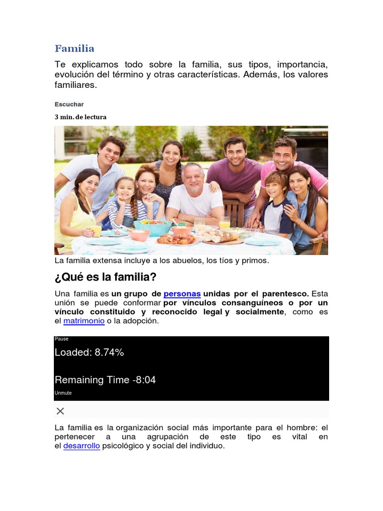 La Familia | PDF | Familia | Sociedad