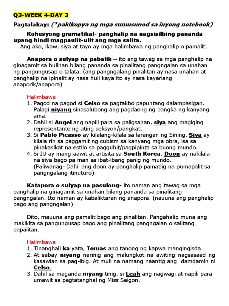 Q3 Week 4 Day 3 | PDF