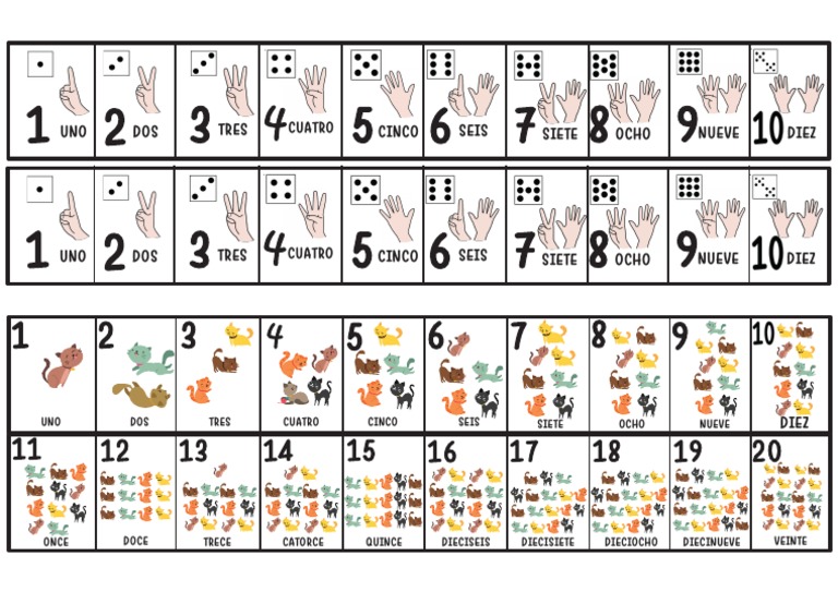 Bandas Numericas Con Cantidad 1-20 | PDF