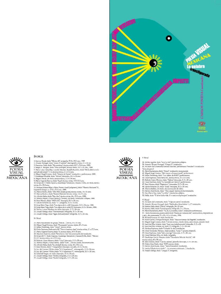 Antología - Poesia Visual Mexicana - La - Palabra - Transfigurada - II ...