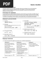 HMRC Starter Checklist | PDF | Public Finance | Government Finances