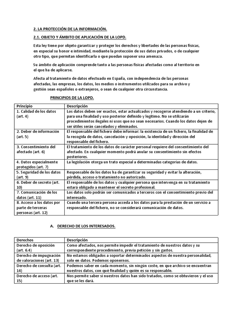 Resumen Tema 7B | PDF | Privacidad de la información | Archivo de computadora