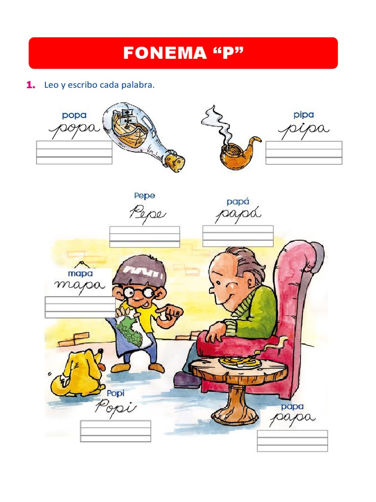 Fonema P Para Primero De Primaria Pdf Ficción General 