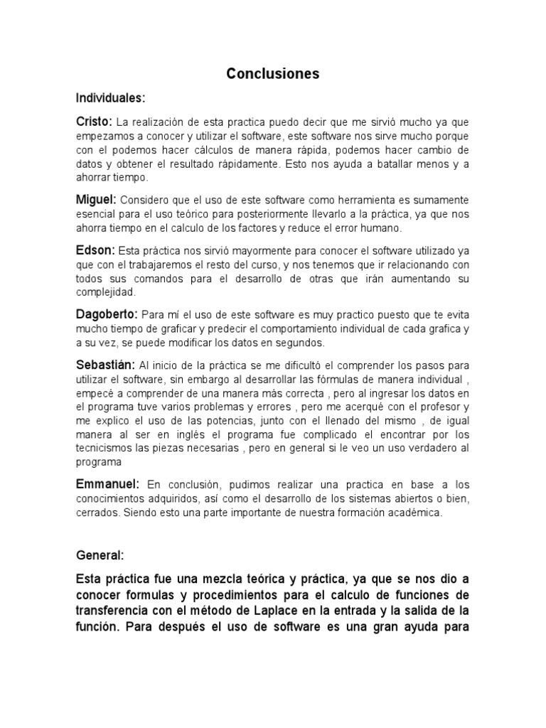 Conclusiones | PDF | Informática | Tecnología