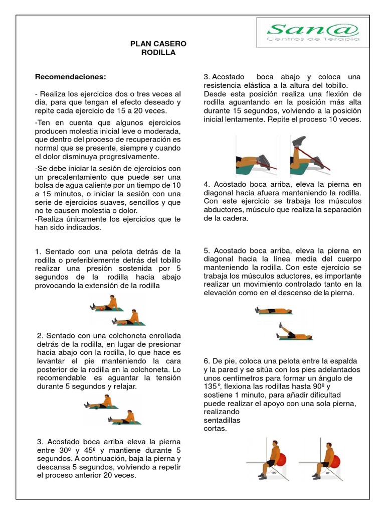 Plan Casero Rodilla | PDF | Rodilla
