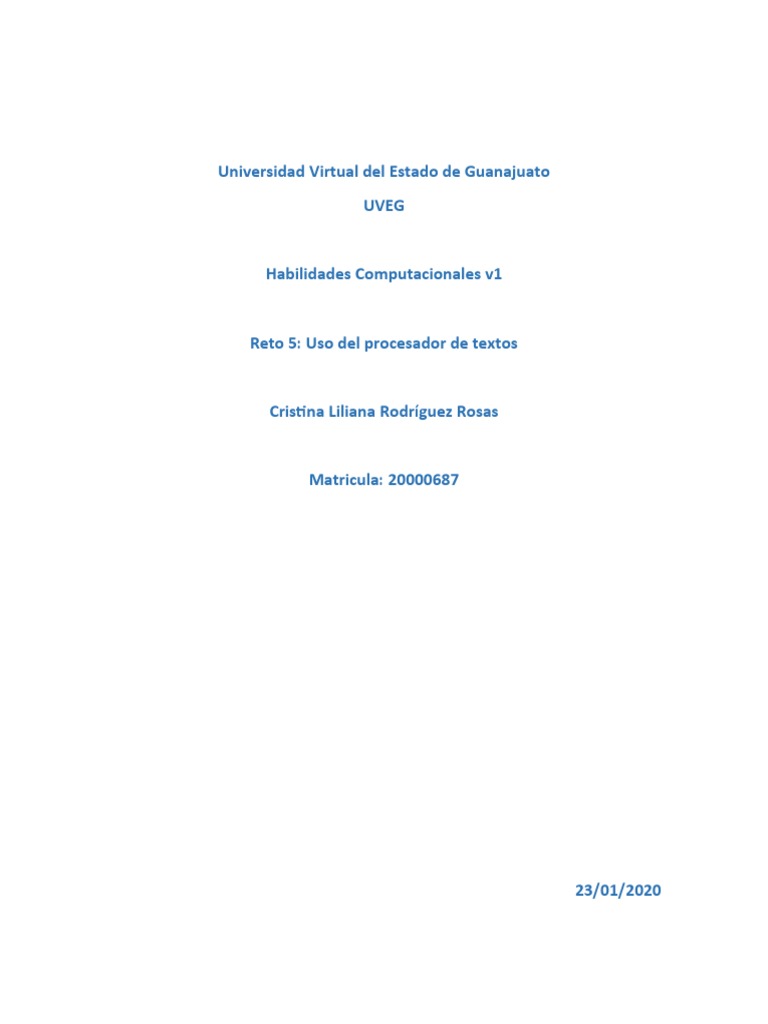 R5 - U3. Habilidades Computacionales | PDF
