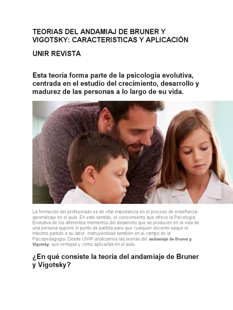 Teorias Del Andamiaj de Bruner y Vigotsky | PDF | Aprendizaje | Enseñando