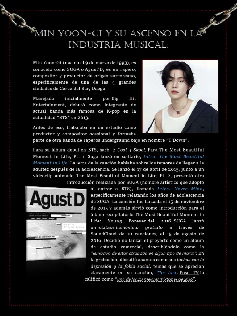 Min Yoongi. | PDF | Música contemporánea | Música grabada