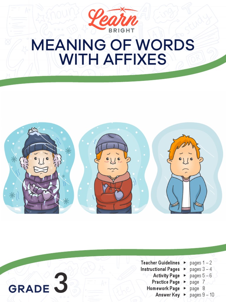 Meaning of Words With Affixes | PDF | Teachers | Literacy