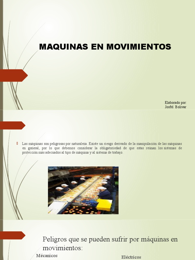 Riesgos Mecánicos en Máquinas en Movimiento | PDF | Negocios | Tecnología