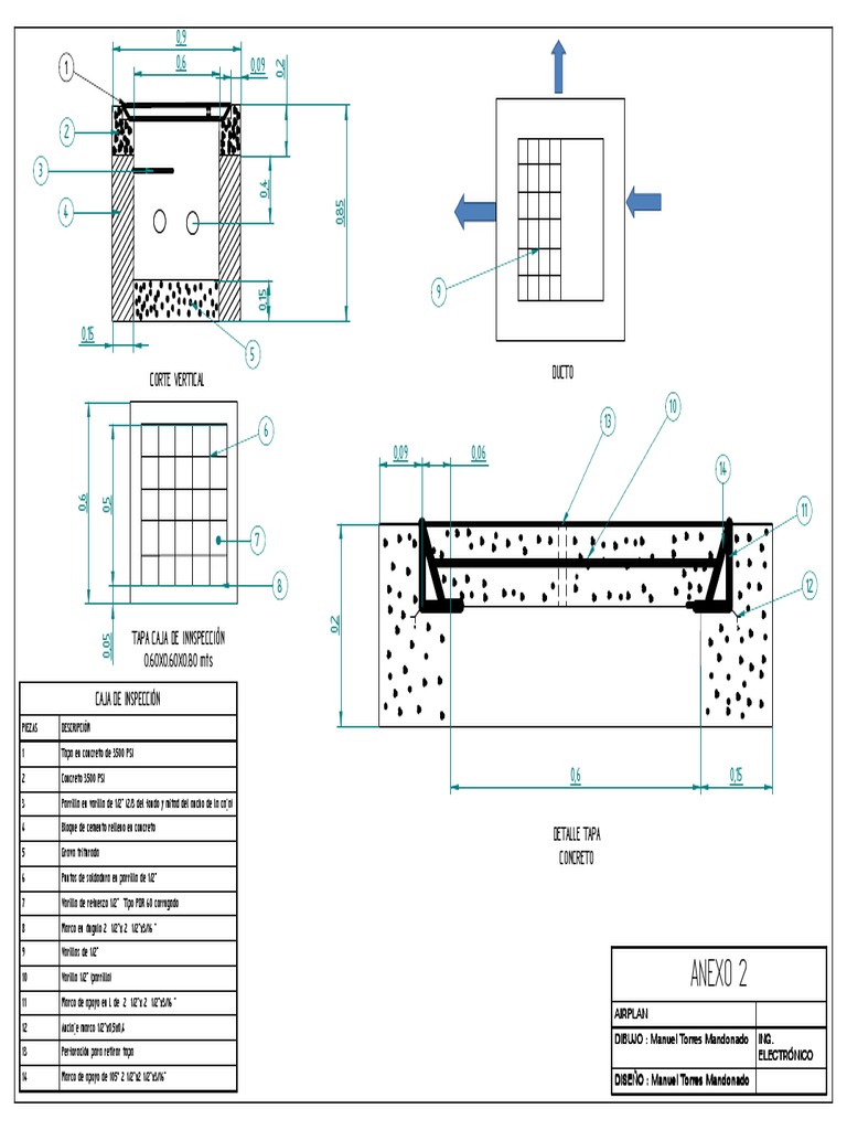Anexo2 - Detalle Tapa Caja Inspeccion | PDF