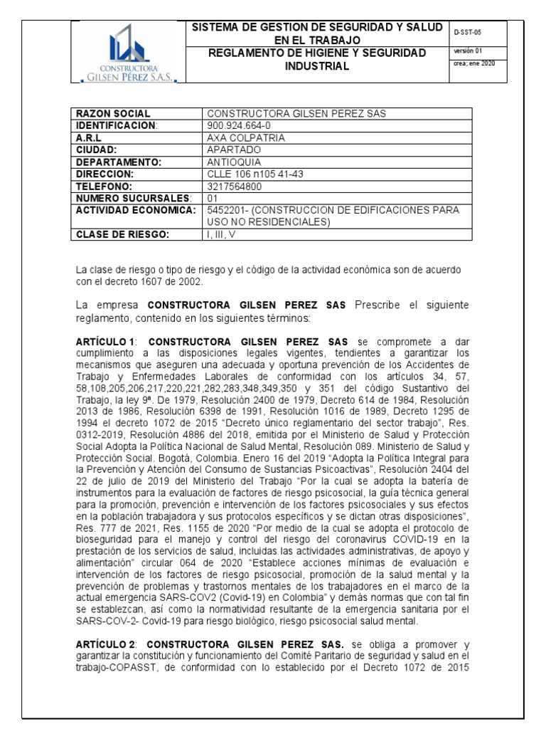 Reglamento Hys | PDF | Valores | Planificación