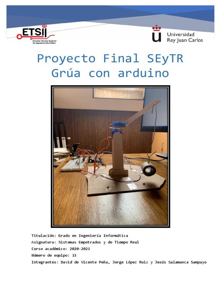 Memoria Proyecto Final Grupo 13 SEyTR | PDF | Arduino | Diodo emisor de luz