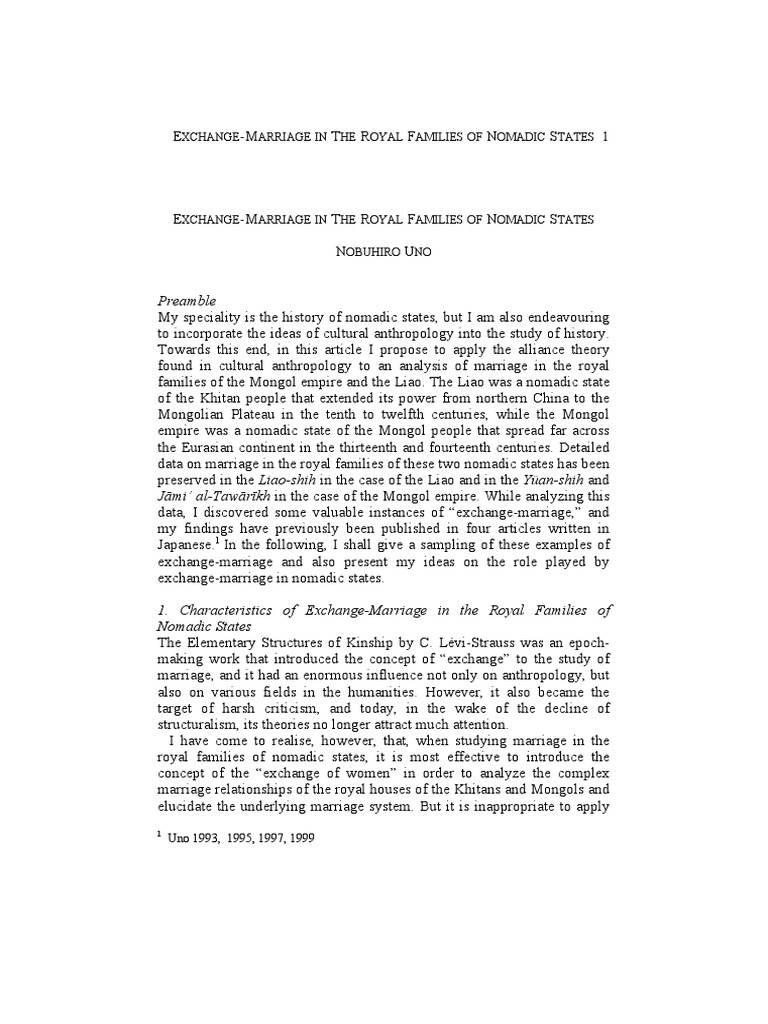 Exchange Marriage in The Royal Families | PDF | Social Institutions ...