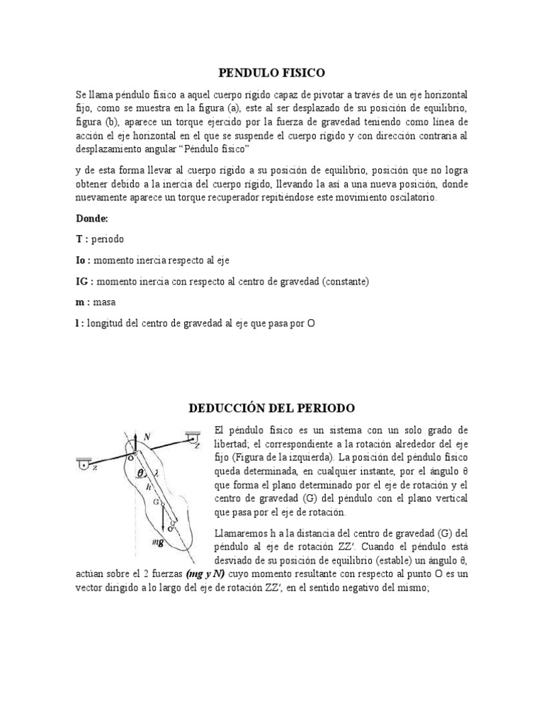 Pendulo Fisico | PDF