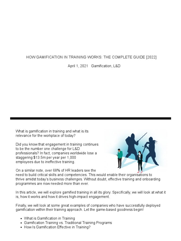 Gamification in Training: A Complete Guide | PDF | Learning | Motivation
