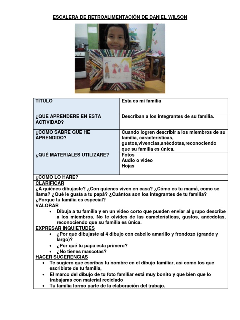 Escalera de Retroalimentación de Daniel Wilson | PDF