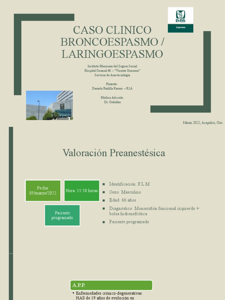 Presentacion Caso Clinico Broncoespasmo-1 | PDF | Asma | Sistema ...